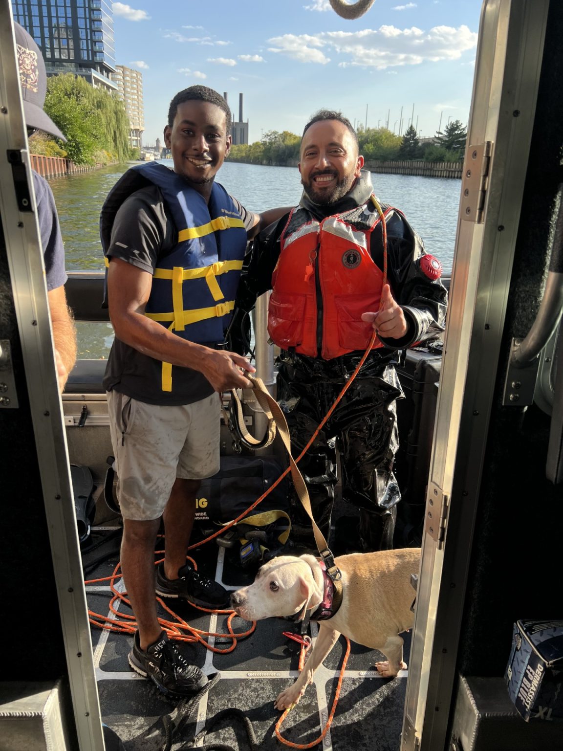 Chicago Police Department Marine Unit Rescues Dog Stranded in Drainpipe ...